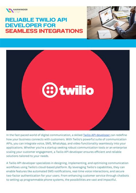 Ppt Twilio Api Developer For Seamless Communication Solutions Powerpoint Presentation Id