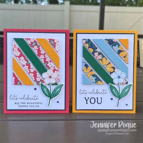 Floating Strips Technique With Sentimental Park Paper Crafts Strip Cards Card Making Techniques