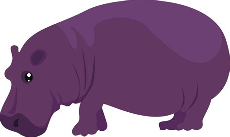 Purple Hippo Illustration Vector On White Background 35416634 Vector