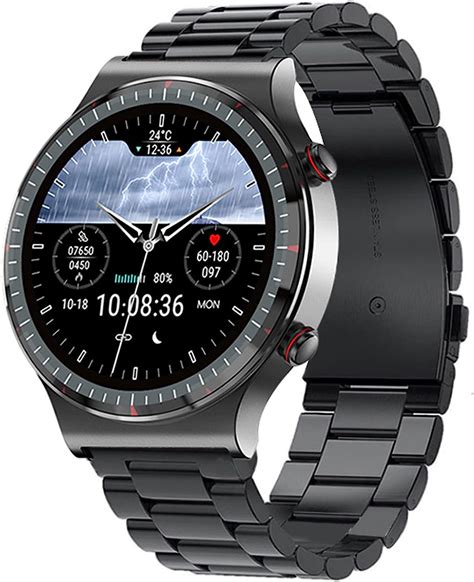amazon スマートウォッチ 丸形 1 39インチ大画面 iphone android対応 smart watch bluetooth5