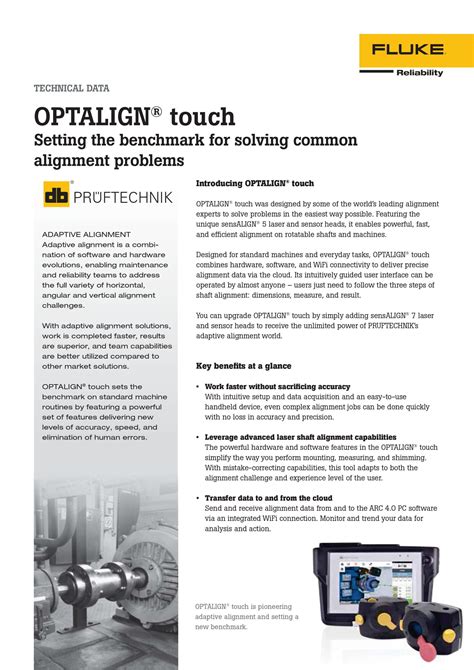 Laser Shaft Alignment Optalign Touch