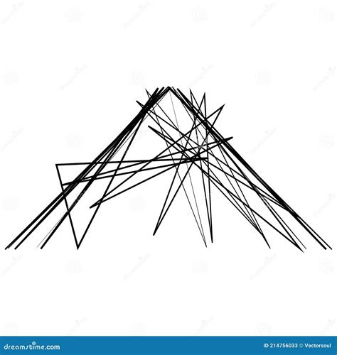 abstract edgy geometric line art angular random chaotic lines spiky