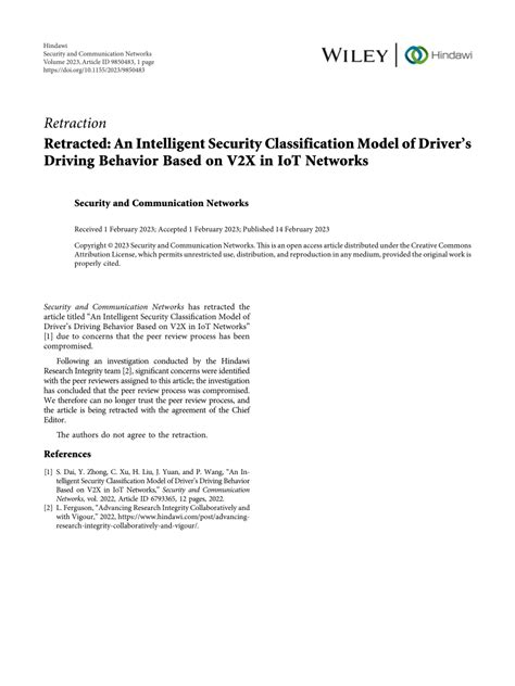 Pdf Retracted An Intelligent Security Classification Model Of Driver