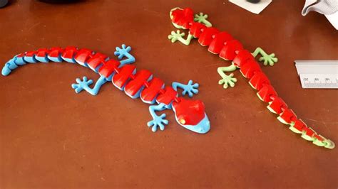 3d Printing Articulated Lizard V2・cults
