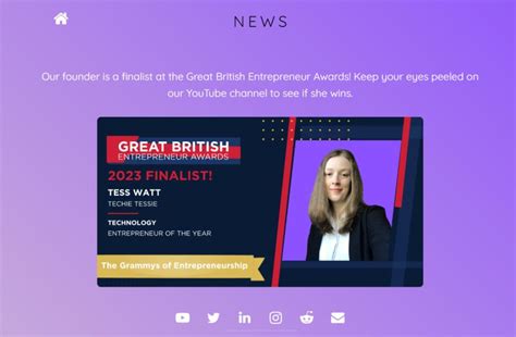 Techie Tessie On Linkedin Techietessie Website Coding News Technology Award