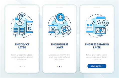 Blue Onboarding Mobile App Screen For Iot Application Technologies Vector Smartphone Form