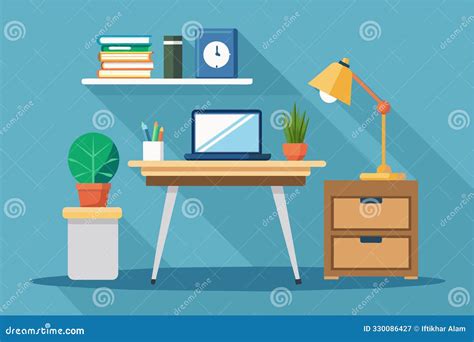 A Tidy Minimalist Desk Displays A Laptop And Notebook Alongside Plants And Stationery Creating