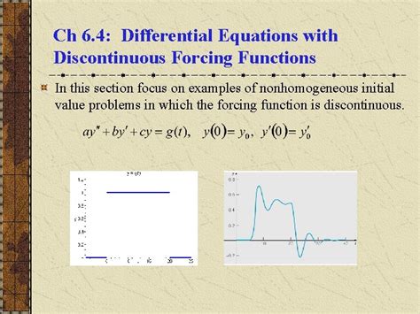 Ch Differential Equations With Discontinuous Forcing