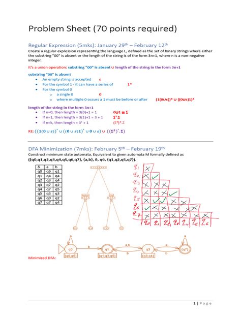 Problem Sheet Solution Pdf Automata Theory Theoretical Computer