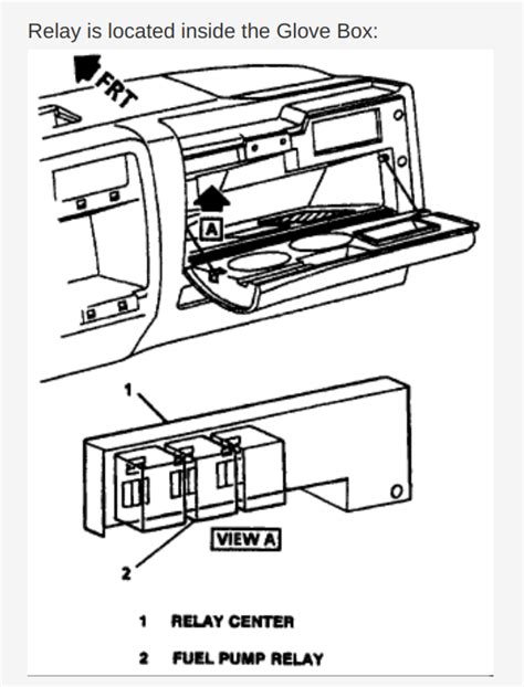 Chevy Fuel Pump Relay Diagram