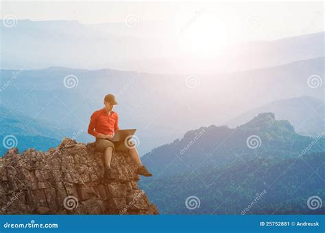 Man Working Outdoors Stock Image Image Of Hiking Summer 25752881