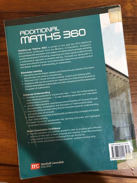 Additional Maths 360 Text Book By Marshall Cavendish Education Hobbies And Toys Books