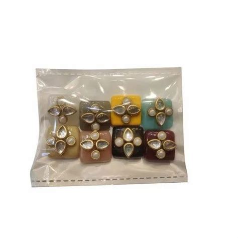 Metal Square Shape Designer Button For Garments Size Dimension 2 Mm At Rs 150 Packet In Delhi