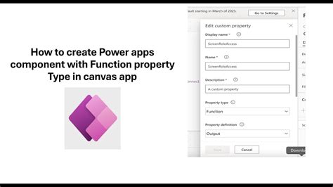 How To Create Power Apps Component With Function Property Type In