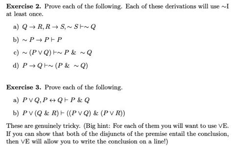 Solved Exercise Prove Each Of The Following Each Of Chegg