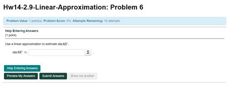 Solved Hw14 29 Linear Approximation Problem 6 Problem