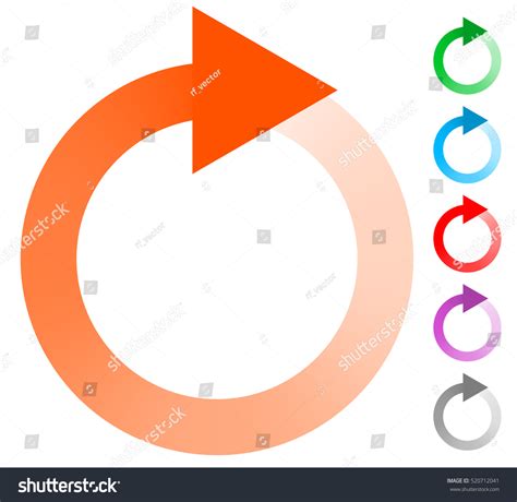 Circular Arrow Circle Arrow Icon Rotation Stock Vector Royalty Free