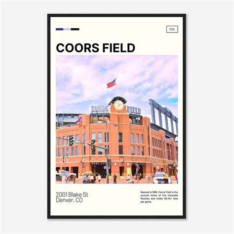 Coors Field Digital Oil Painting Poster Print Citiesbox