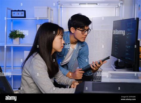 Programmer And Developer Teamwork Working In A Software Development And Coding Technologies At