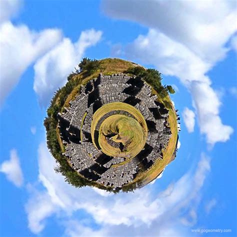 Sacsayhuaman Cusco Stereographic Projection Geometric Art Using Ipad