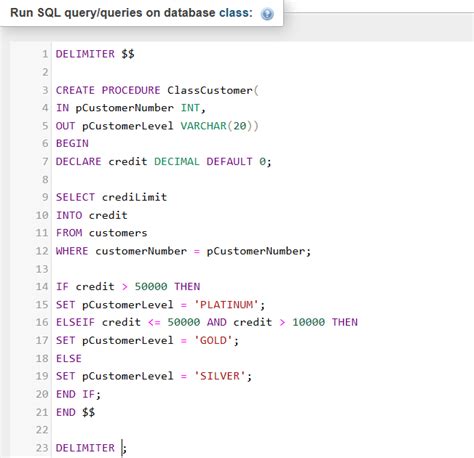Cara Penggunaan Conditional Stored Procedure Pada Database Mysql