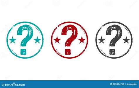 Question Mark Quest And Answers Stamp And Stamping Stock Illustration