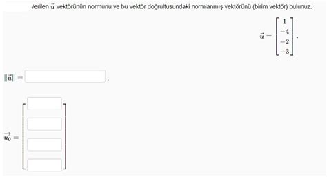 Solved Find The Norm Of The Given Vector U And Its Normed Chegg