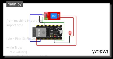 Programando Un Rele Con Led Wokwi Esp32 Stm32 Arduino Simulator