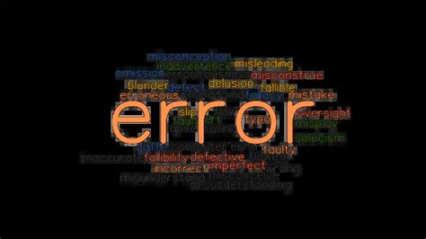 ERROR Synonyms And Related Words What Is Another Word For ERROR GrammarTOP Com
