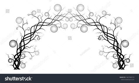 Silhouette Vine Isolated On White Background Stock Vector Royalty Free 1967589715 Shutterstock