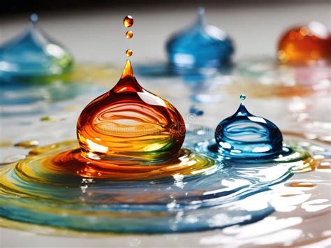 A Water Drops Effect Illustration For Decoration AI Generated Stock Illustration Illustration