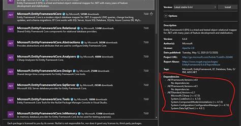 View Dependencies To Know Which Package Is Compatible With Your Project