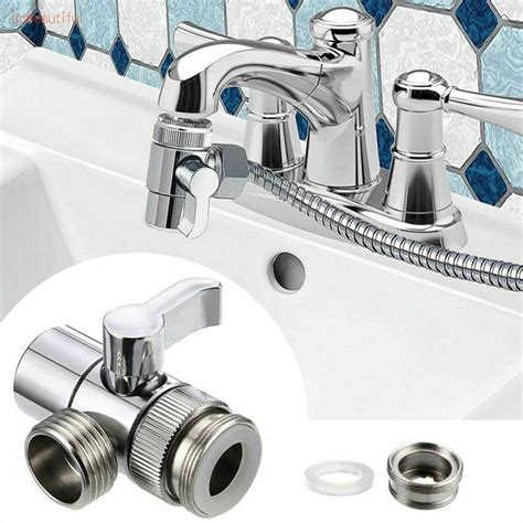 3 Way Diverter Valve Water Tap Connector Kitchen Faucet Adapter Sink