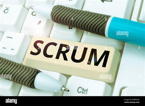 Writing Displaying Text Scrum Concept Meaning Handwriting As Distinct From Print Written