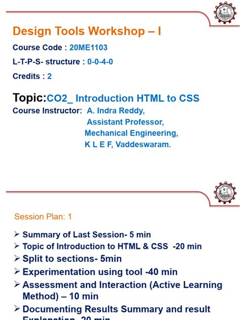 Intro To Html And Css Session 1 Pdf World Wide Web Internet And Web