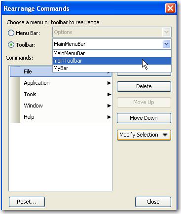Customizing Toolbars TMW Back Office