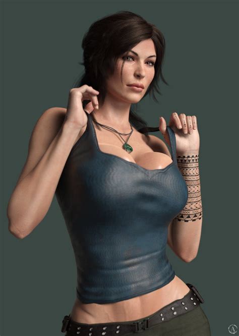 Tomb Raider Porn Curvaceous Human Slim Waist Bust Voluptuous Top