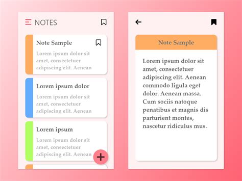 Daily UI 065 Notes Widget By Angel Lin On Dribbble