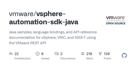Github Vmwarevsphere Automation Sdk Java Java Samples Language Bindings And Api Reference
