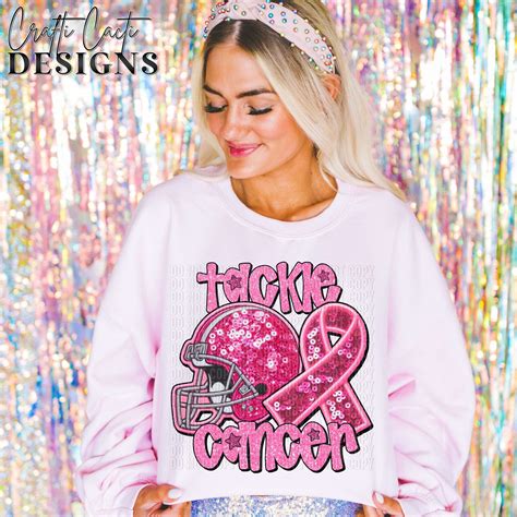Tackle Cancer Faux Embroidery Digital Download Crafti Cacti Digital