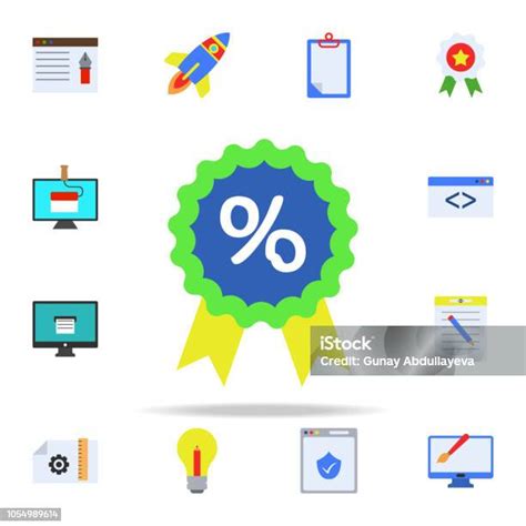 折扣標誌彩色圖示面向 Web 和移動的通用集程式設計圖示向量圖形及更多付錢圖片 付錢 信用卡 價格 Istock