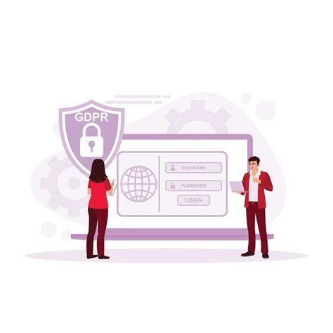 Businesspeople Protect Personal Data Via The Internet On Laptops
