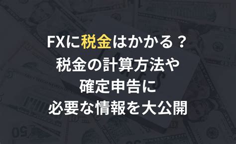 Fxは税金がかかる？税率の計算方法や確定申告に必要な情報を大公開！ 異国の戦士