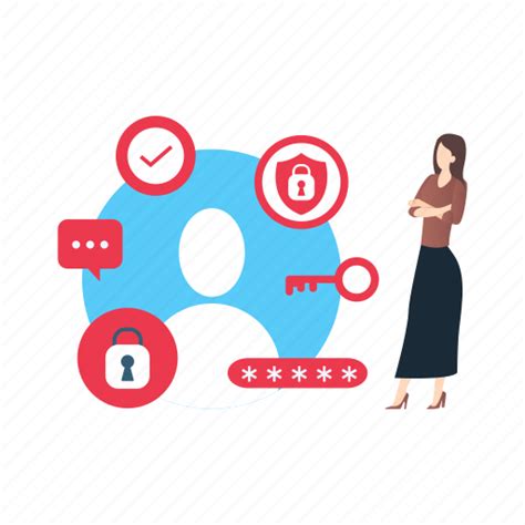 account data protection safety girl icon download on iconfinder