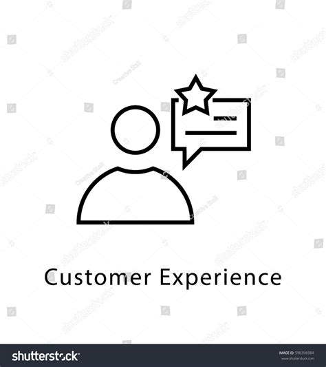 Customer Experience Vector Line Icon Stock Vector Royalty Free 596396984 Shutterstock