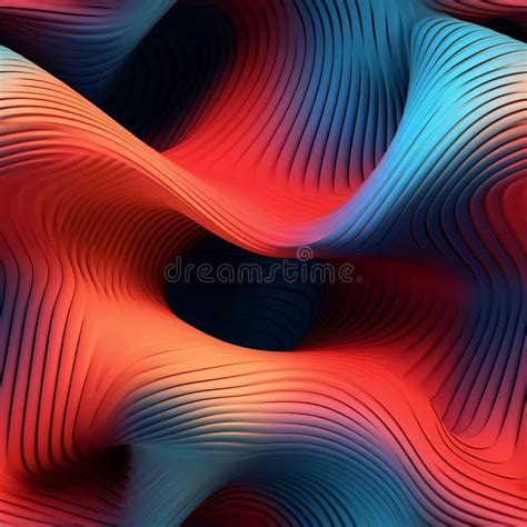 Vibrant Abstract Composition Inspires 3d Seamless Moire Patterns Stock