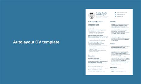 Autolayout CV Template Figma