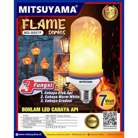 Jual Lampu Led Api Bohlam Lampu Led E27 Flame Effect Mitsuyama Shopee