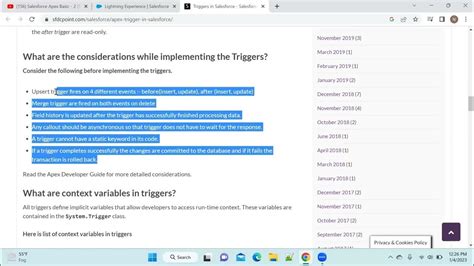 Salesforce Apex Trigger 1 Basics Theory Youtube