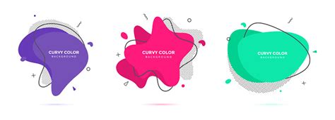 현대 액체 불규칙한 아메바 Blob 모양 추상 요소 그래픽 플랫 스타일 디자인 유체 벡터 일러스트 레이션 세트 곡선에 대한 스톡 벡터 아트 및 기타 이미지 Istock